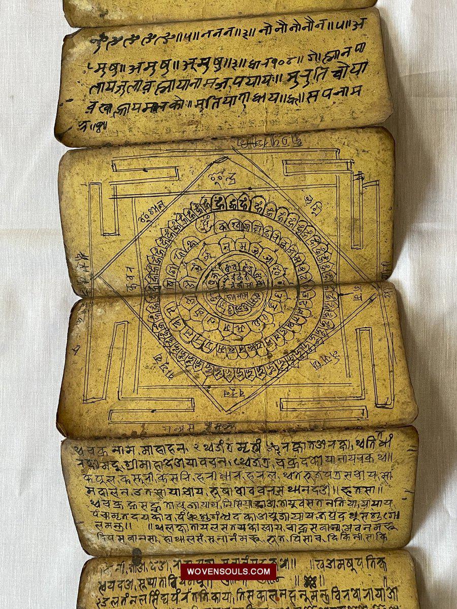 1560 Ancient Nepal Hindu Manuscript Scroll W Paintings – WOVENSOULS ...