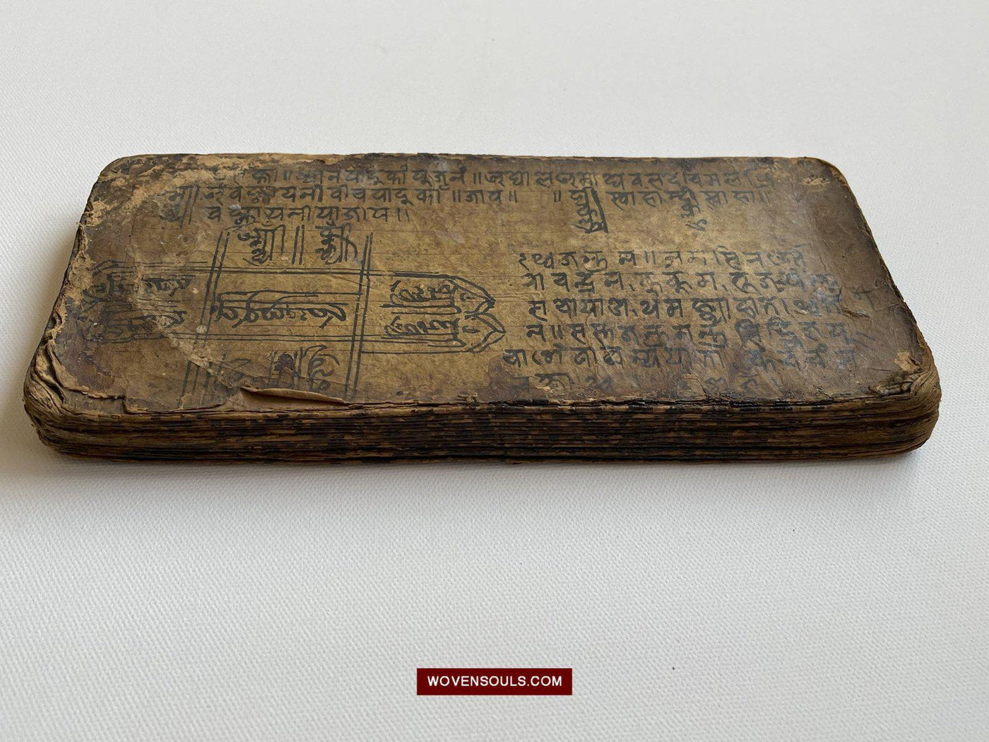 1560 Ancient Nepal Hindu Manuscript Scroll W Paintings – WOVENSOULS ...