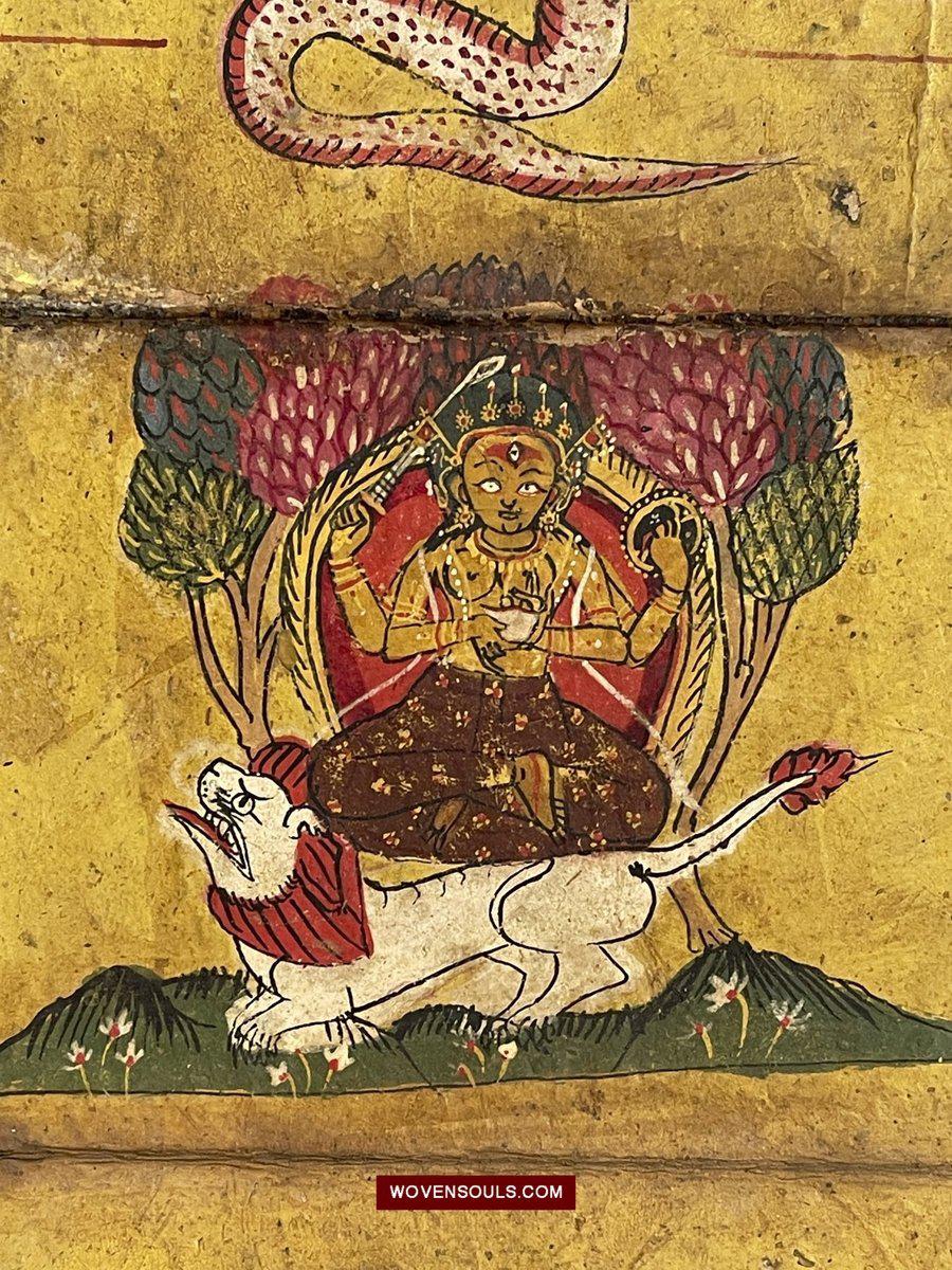 1560 Ancient Nepal Hindu Manuscript Scroll W Paintings – WOVENSOULS ...
