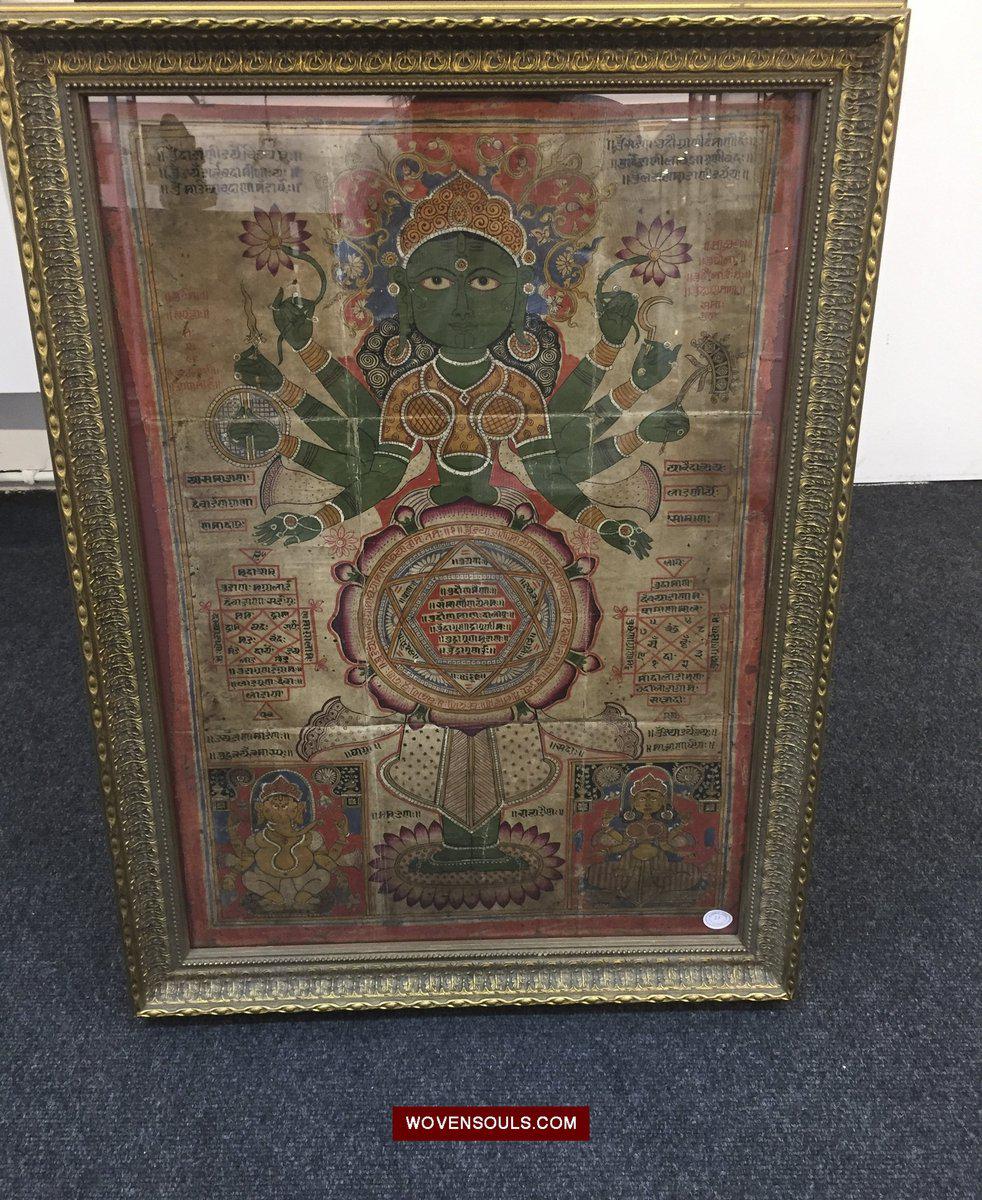 1581 Antique Jain Painting Art Masterpiece - WOVENSOULS Antique ...
