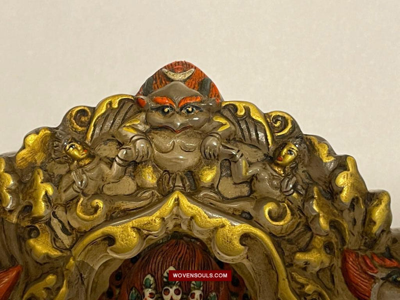 1609 Old Himalayan Crystal Buddhist Art Mahakala - WOVENSOULS Antique ...