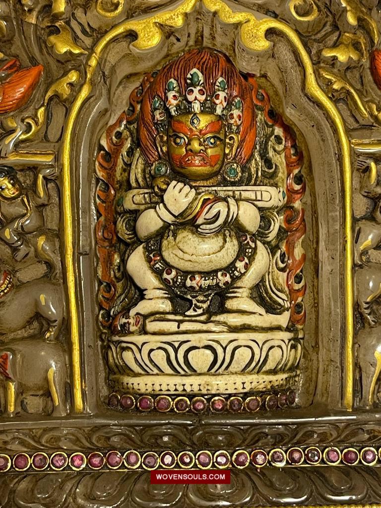 1609 Old Himalayan Crystal Buddhist Art Mahakala - WOVENSOULS Antique ...