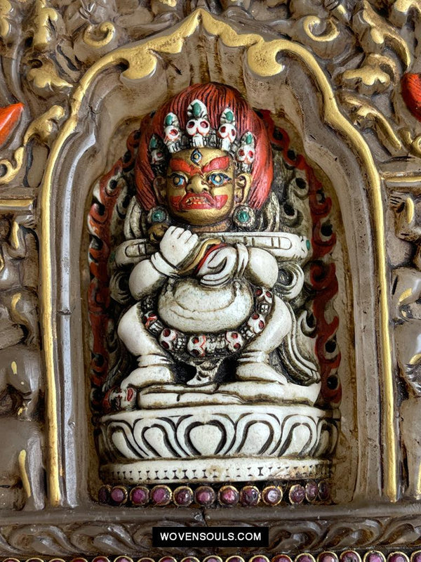 1609 Old Himalayan Crystal Buddhist Art Mahakala - WOVENSOULS Antique ...