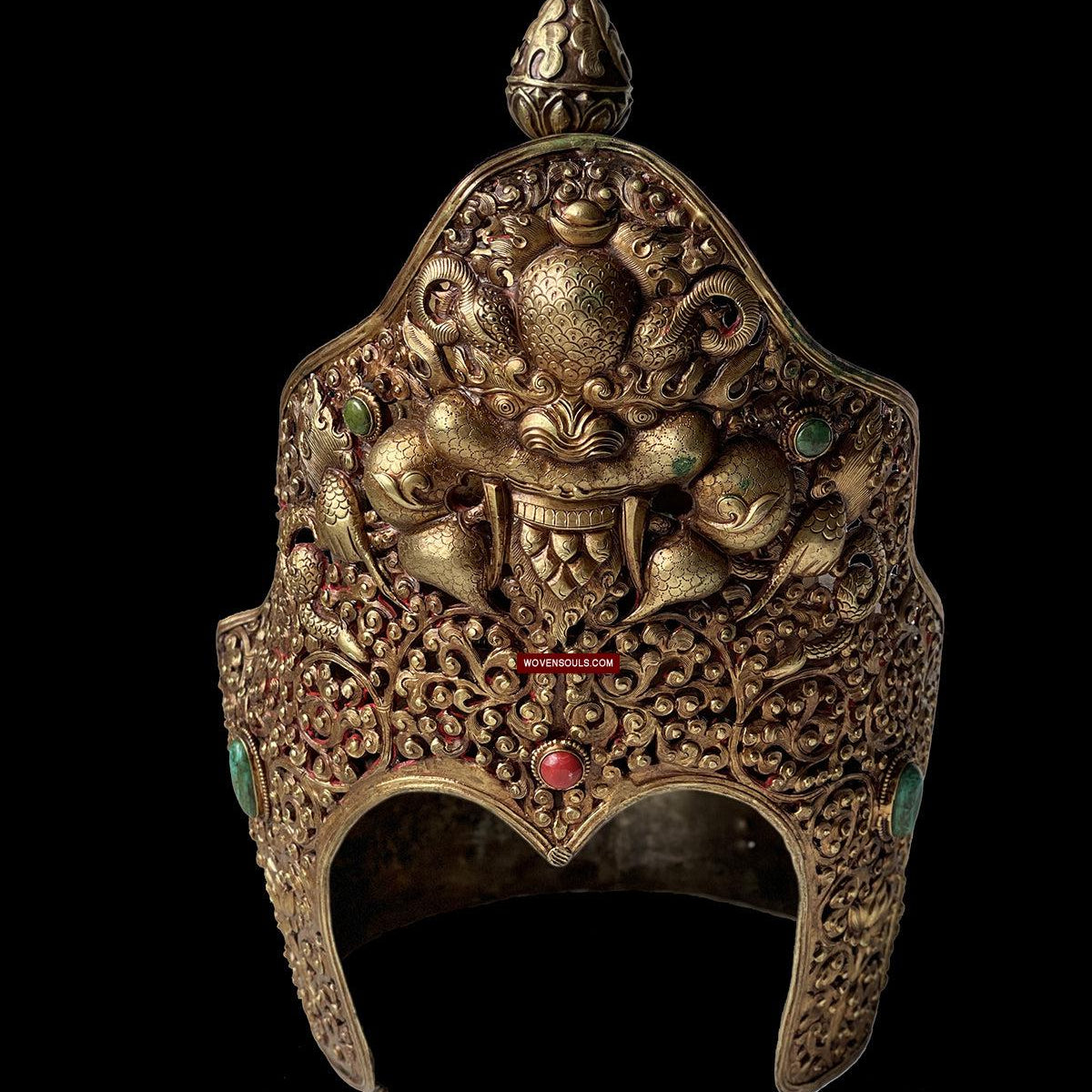 1620 Antique Buddhist Ceremonial Crown for Lama / – WOVENSOULS Antique ...