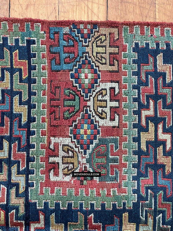 1712 Antique Caucasian Yellow Zileh Sileh Soumac - WOVENSOULS Antique ...