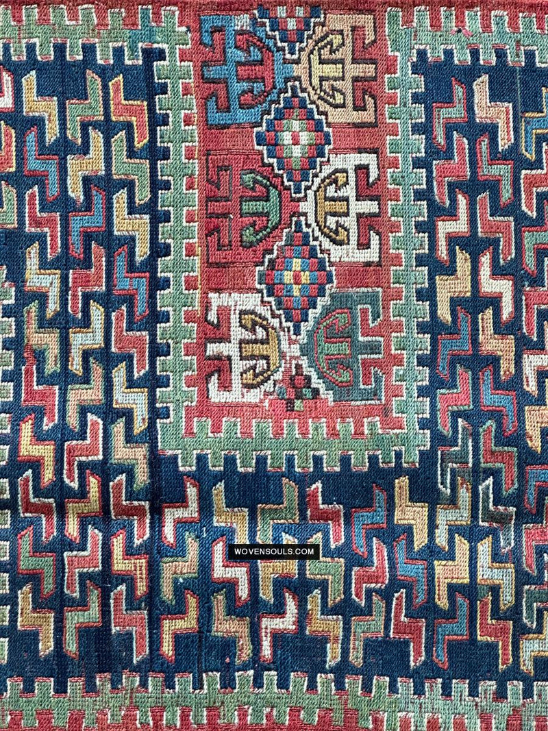 1712 Antique Caucasian Yellow Zileh Sileh Soumac - WOVENSOULS Antique ...