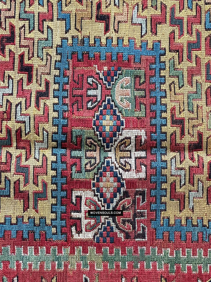 1712 Antique Caucasian Yellow Zileh Sileh Soumac - WOVENSOULS Antique ...