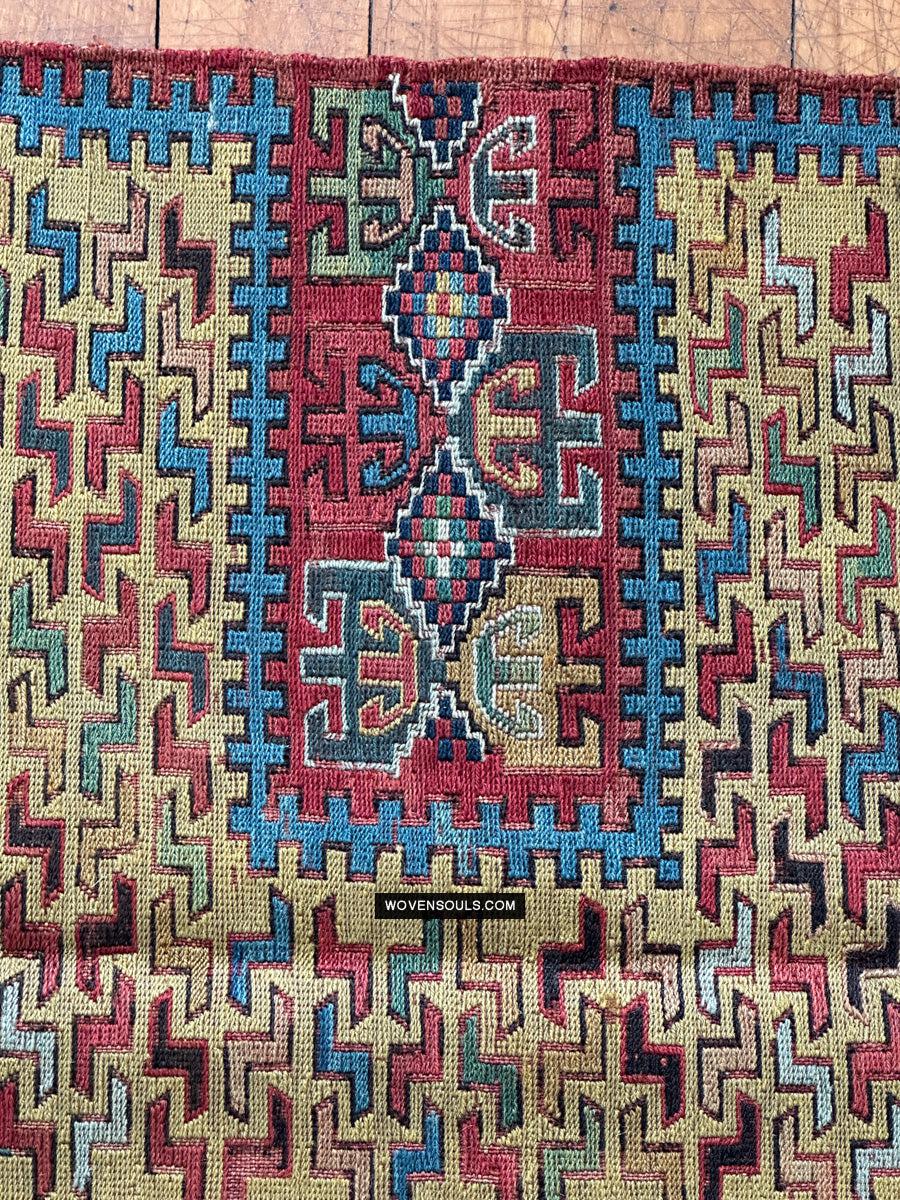 1712 Antique Caucasian Yellow Zileh Sileh Soumac - WOVENSOULS Antique ...