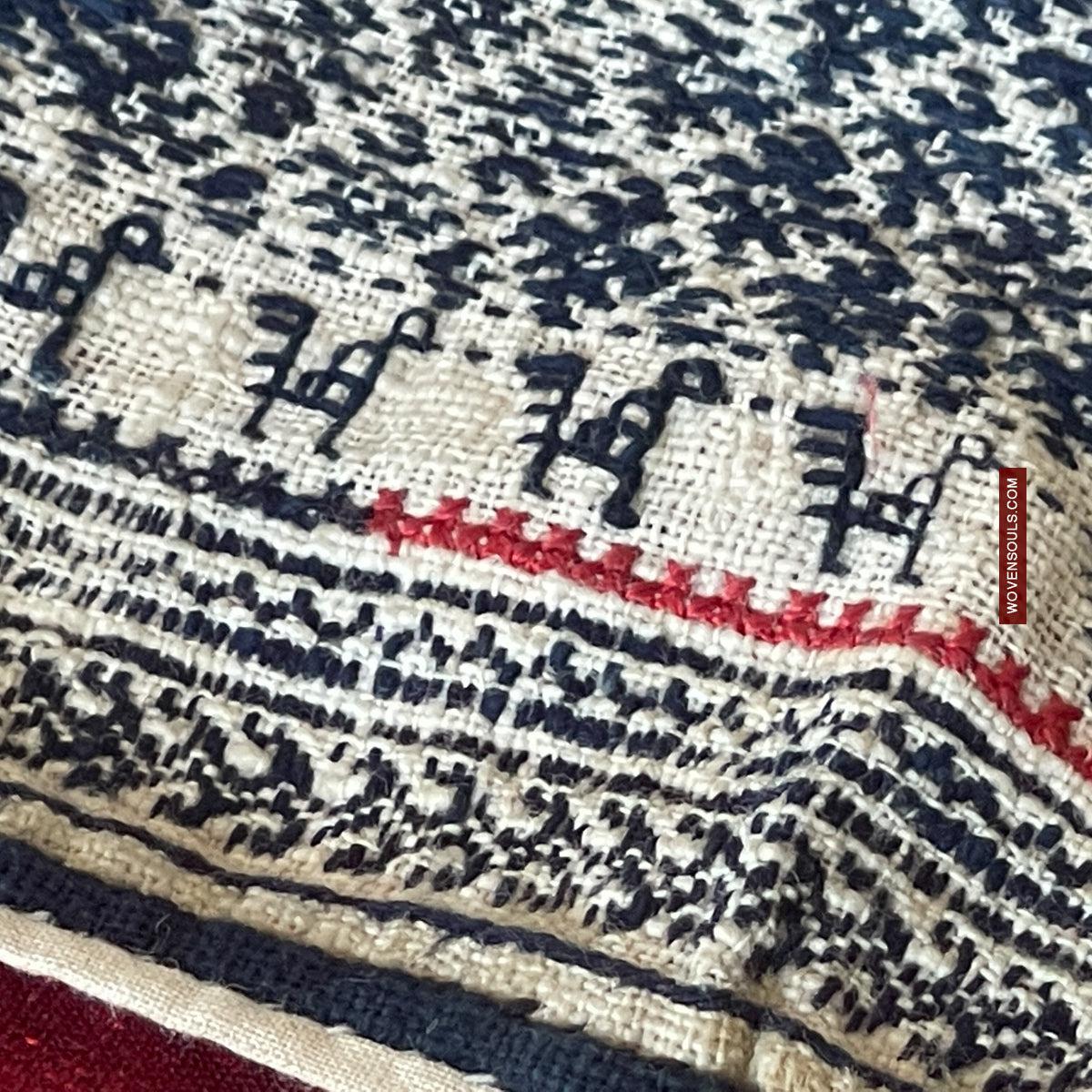 1744 Vintage White Trouser Yao Tribal Embroidery Textile – WOVENSOULS ...