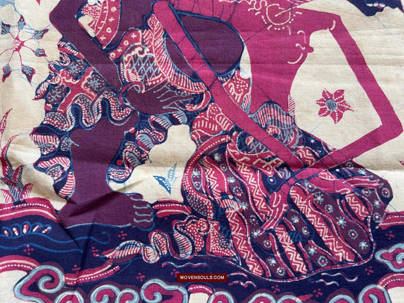 1750 Indonesian Hindu Art Wayang Batik Tulis - WOVENSOULS Antique ...