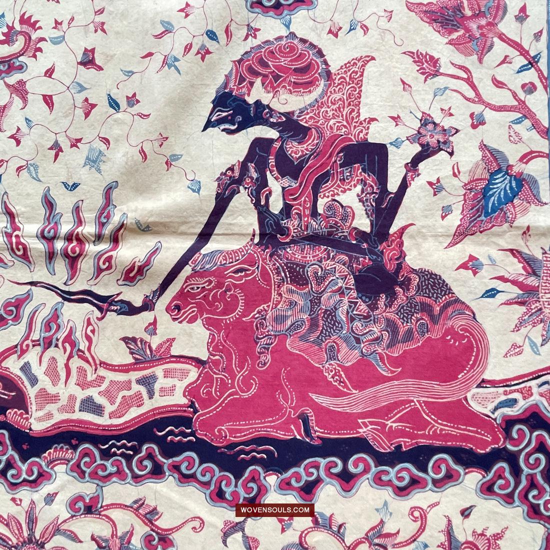 1750 Indonesian Hindu Art Wayang Batik Tulis - WOVENSOULS Antique ...