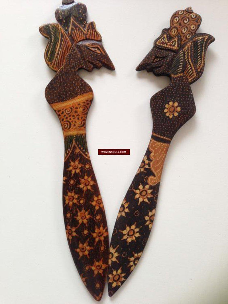5131 Set - Wood Envelope Opener With Java Batik Art - WOVENSOULS ...