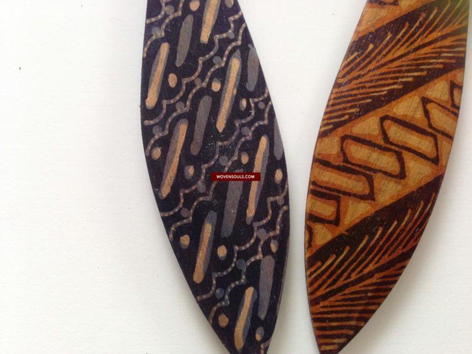 5131 Set - Wood Envelope Opener With Java Batik Art - WOVENSOULS ...