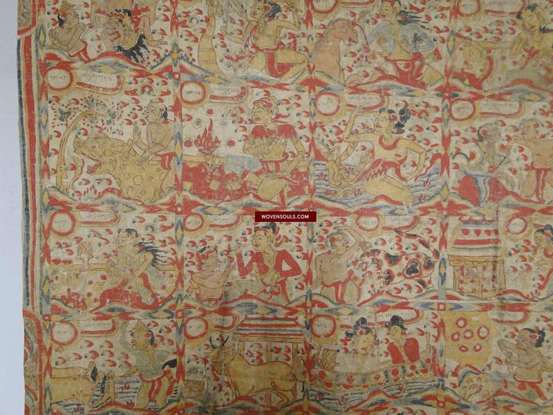 549 Balinese Star Calendar Palelitangan Kamasan Painting - WOVENSOULS ...