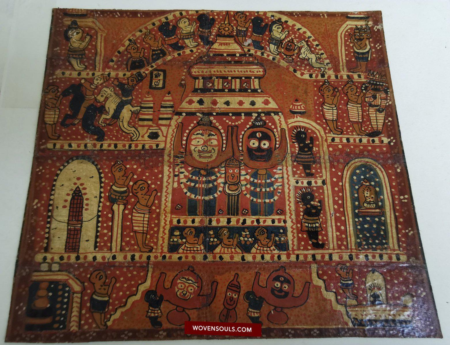 632 Patta Chitra Painting Art From Jagannath Puri - WOVENSOULS Antique ...
