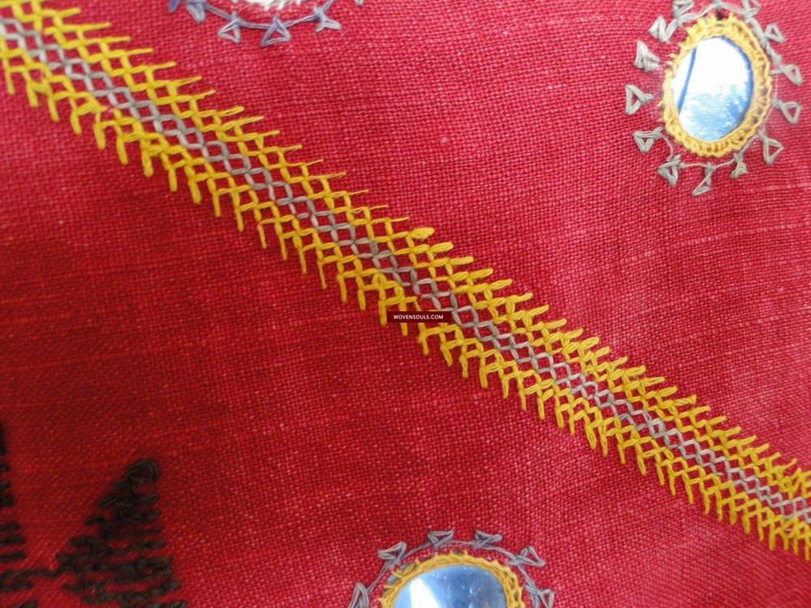 638 Old Rajasthan Tribal Wedding Shawl embroidery Indian Textiles Art ...