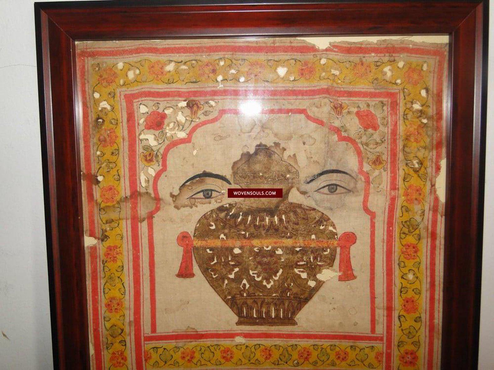 658 Antique Jain Invitation Scroll - Rare Manuscript Painting ...