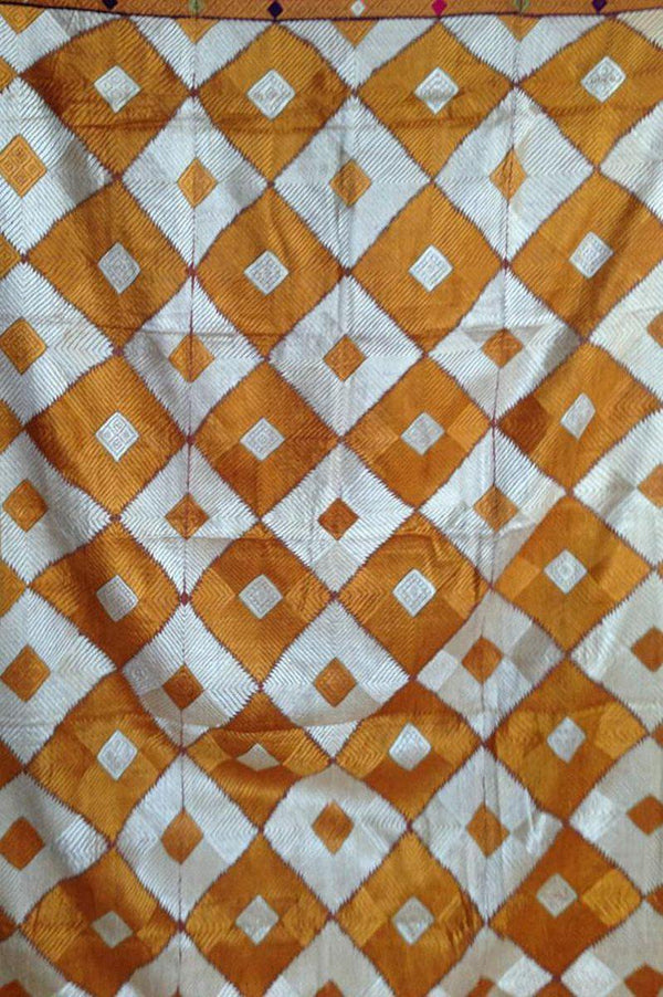670 Vintage Patanga Bagh Phulkari Indian Textile Art Embroidery SIlk ...
