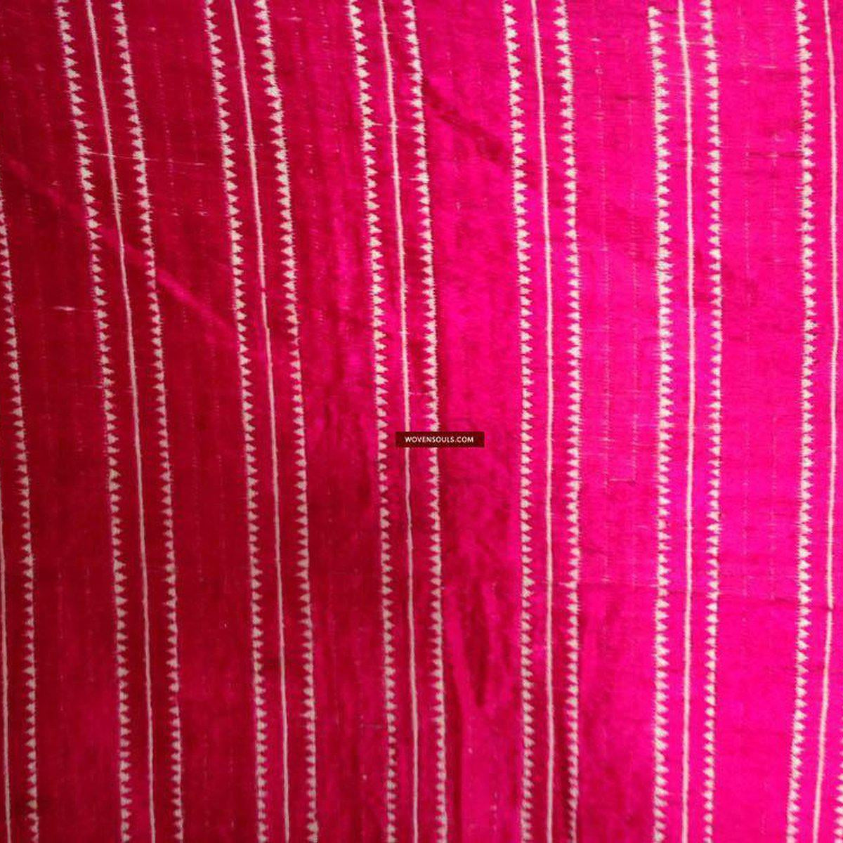 718 Pink Pin Stripes Thirma Phulkari Bagh Textile - Antique Art ...