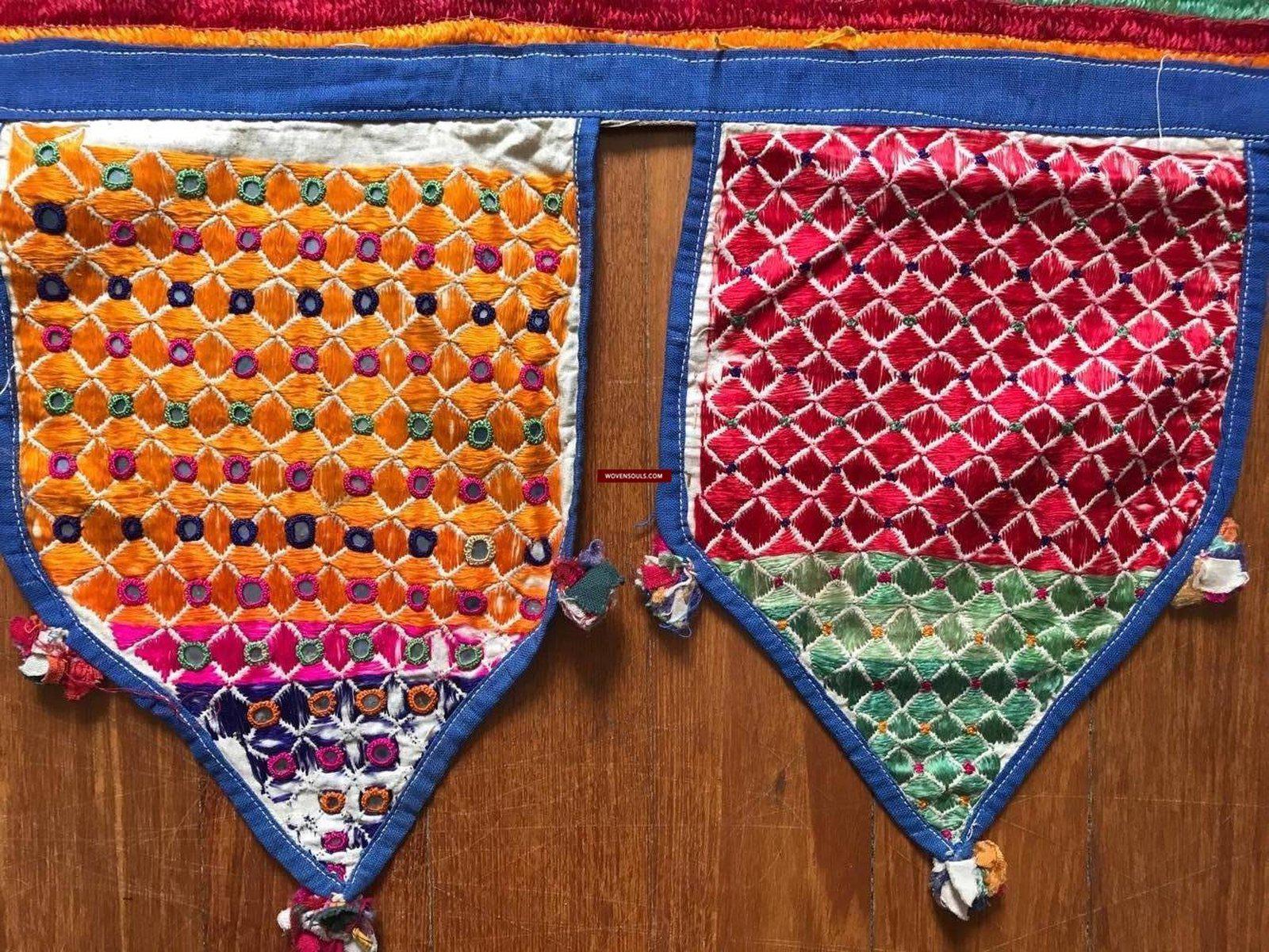 726 Vintage Toran Wall Decor Textile with Silk Floss Embroidery ...