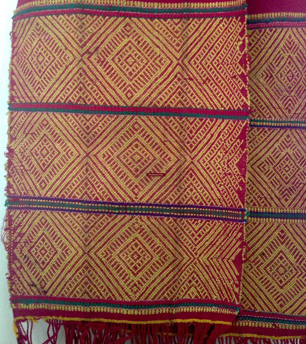 741 SOLD Antique Myanmar Aso Chin Woven Belt Textile - WOVENSOULS ...