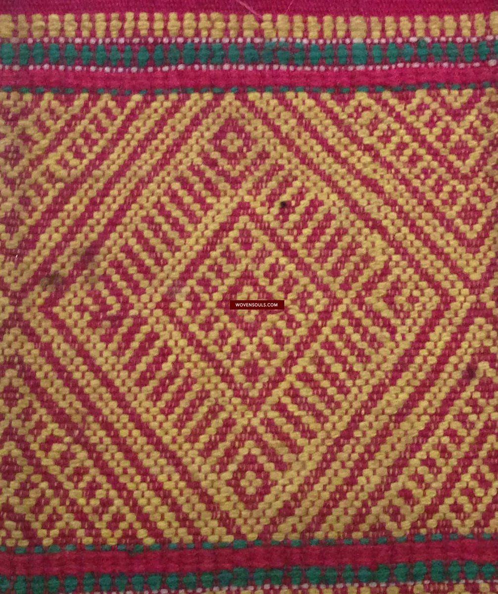 741 SOLD Antique Myanmar Aso Chin Woven Belt Textile - WOVENSOULS ...