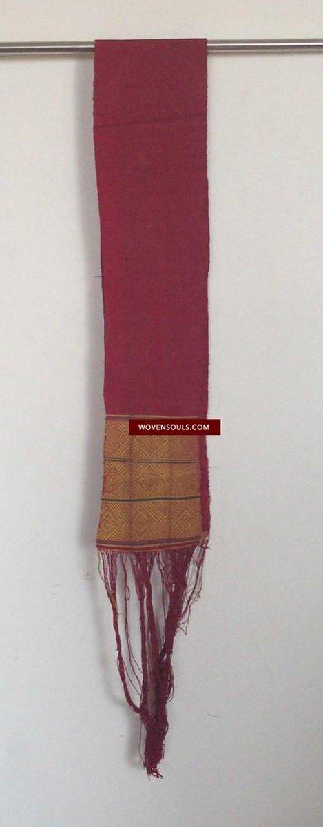 741 SOLD Antique Myanmar Aso Chin Woven Belt Textile - WOVENSOULS ...