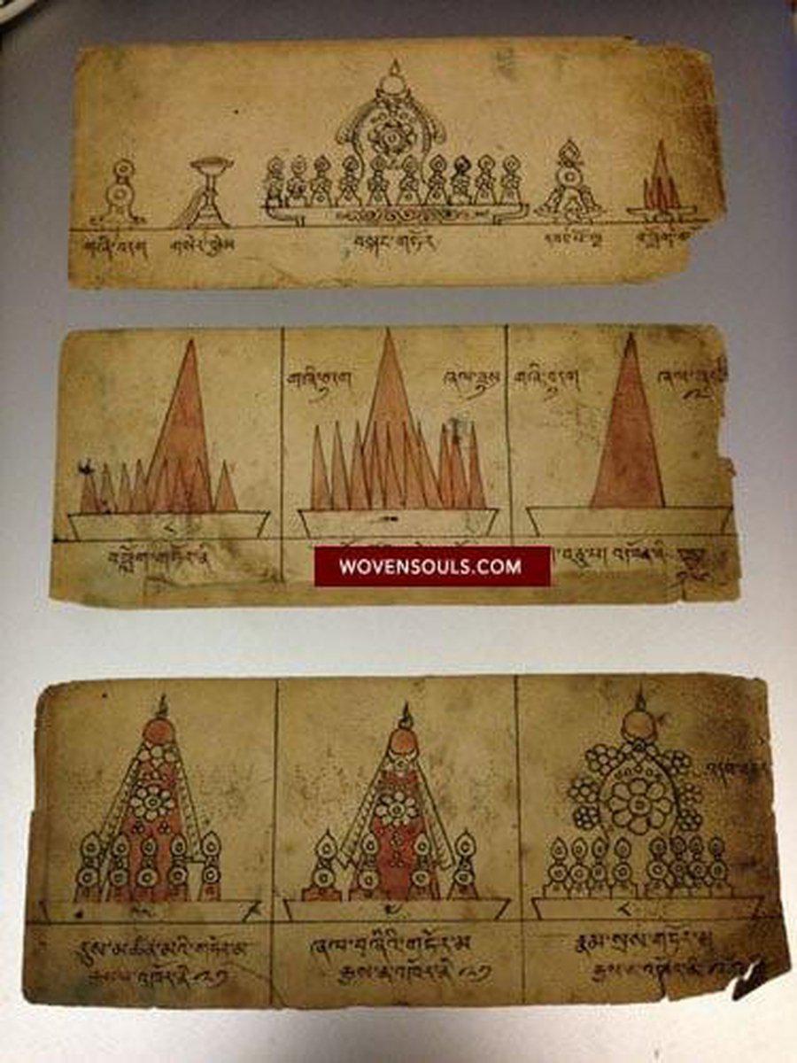 799 Complete Antique Tibetan Buddhist Manuscript - – WOVENSOULS Antique ...