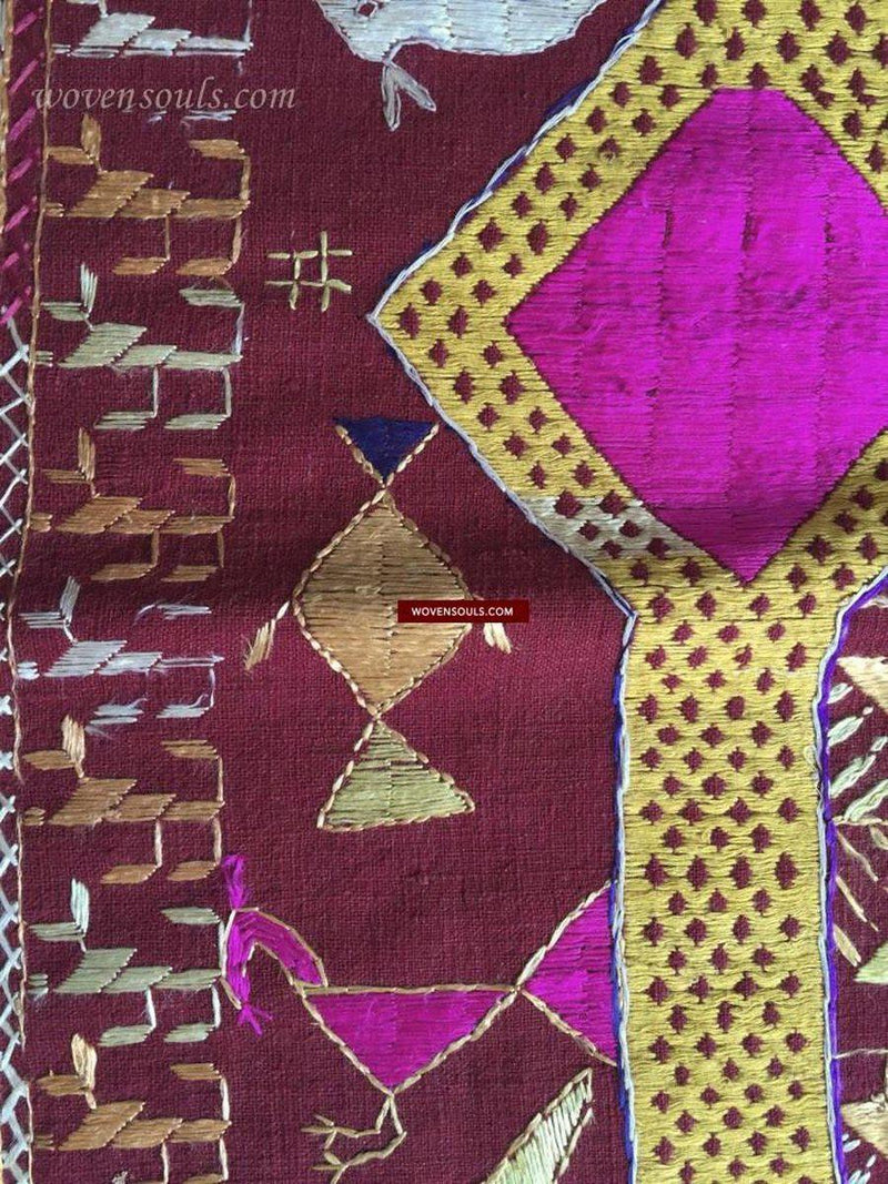 808 Antique Darshan Dwar Phulkari Bagh Textile - Wedding Scene ...