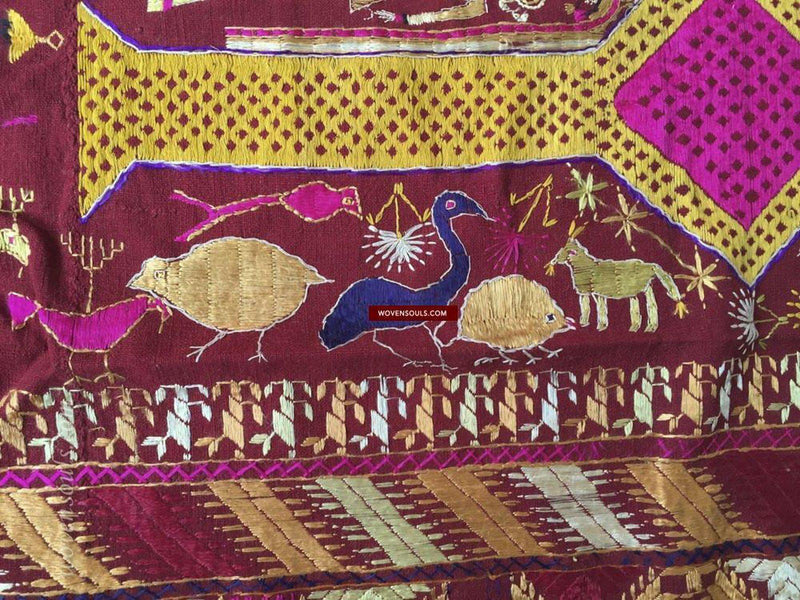 808 Antique Darshan Dwar Phulkari Bagh Textile - Wedding Scene ...