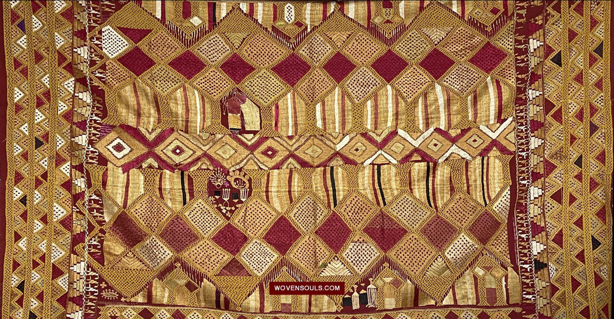 810 Darshan Dwar Phulkari Bagh textile - Antique Art – WOVENSOULS ...