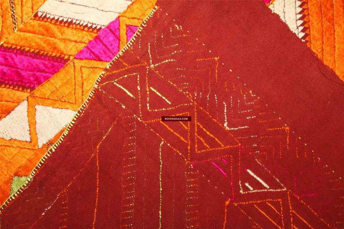 843 SOLD Vintage Golden Vari da Bagh Phulkari Textile - WOVENSOULS ...