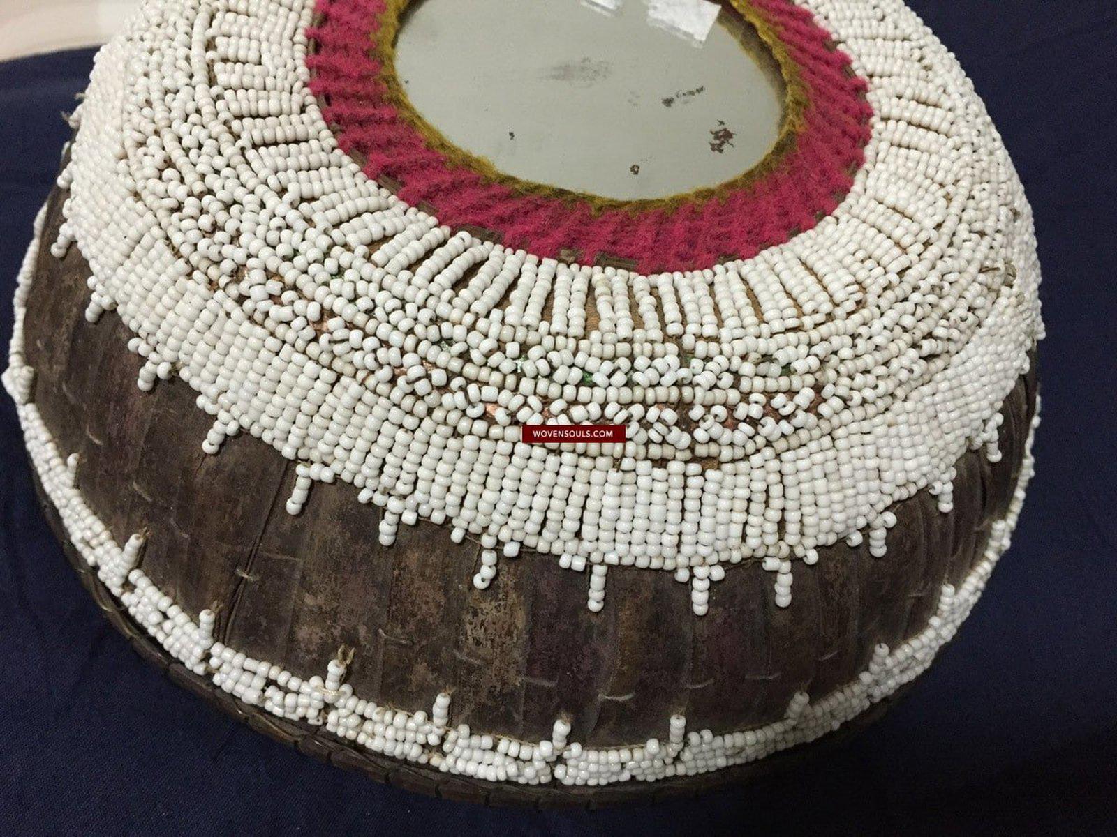 891 Antique Balinese Beaded Lontar Ceremonial Basket - WOVENSOULS ...