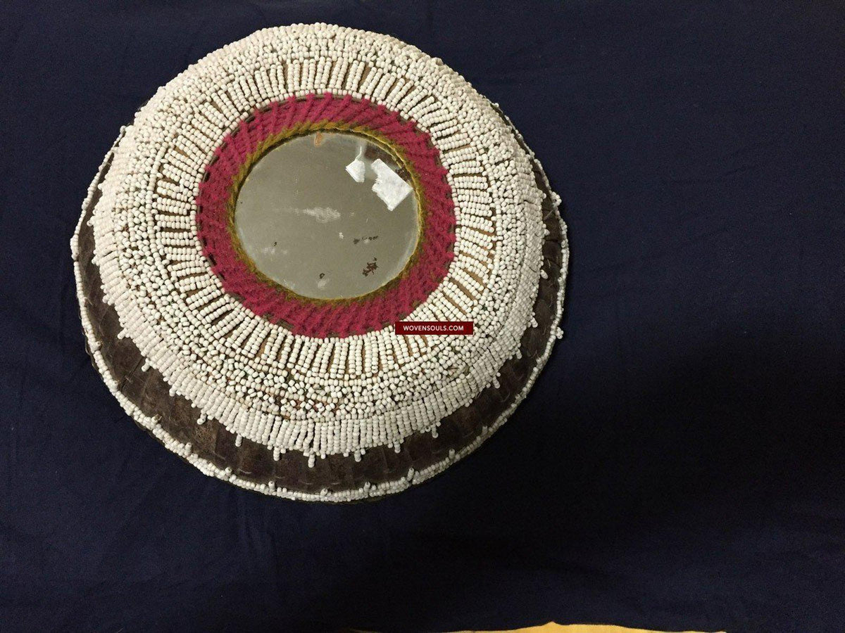 891 Antique Balinese Beaded Lontar Ceremonial Basket - WOVENSOULS ...