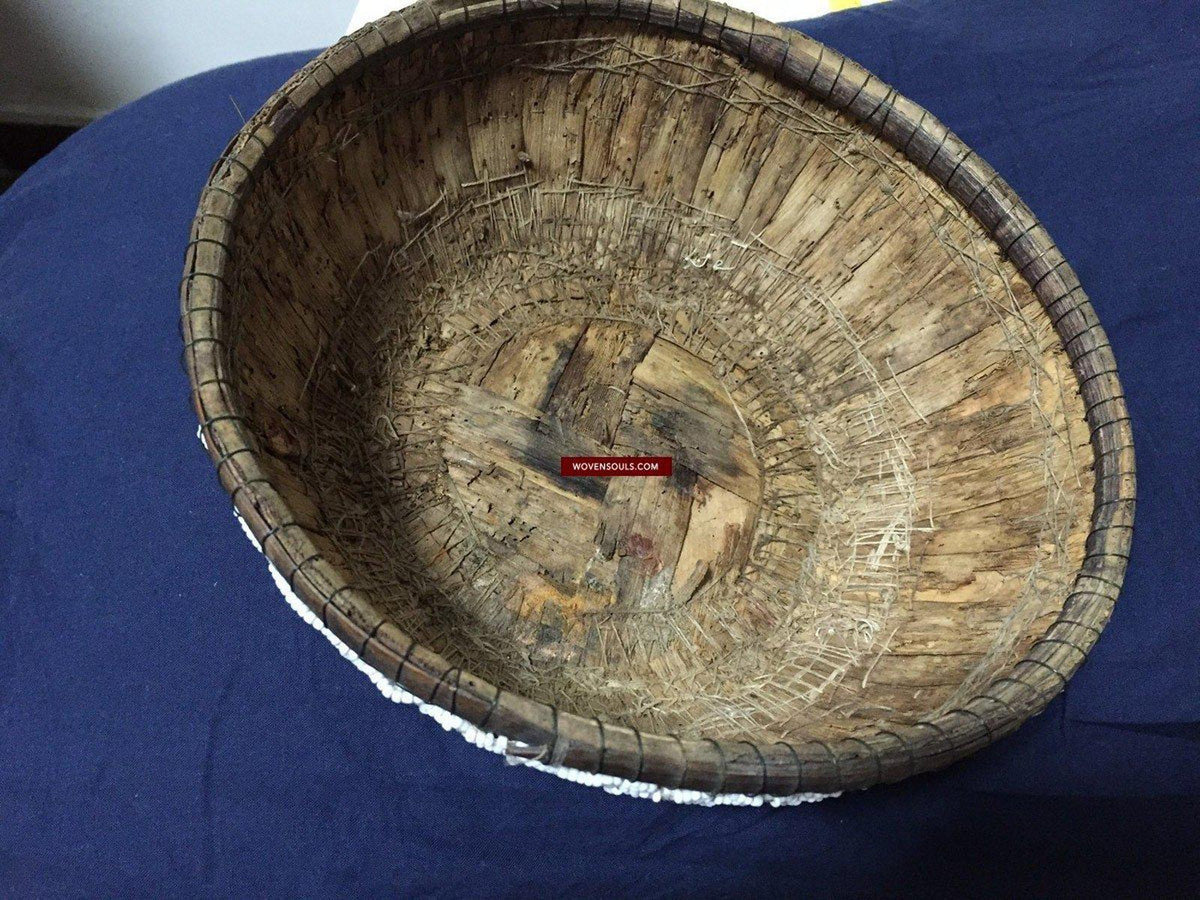 891 Antique Balinese Beaded Lontar Ceremonial Basket - WOVENSOULS ...