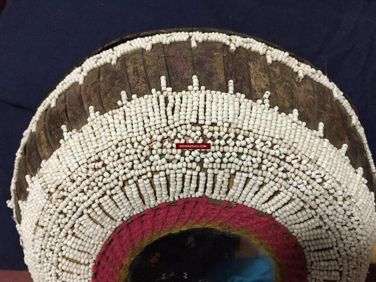 891 Antique Balinese Beaded Lontar Ceremonial Basket - WOVENSOULS ...