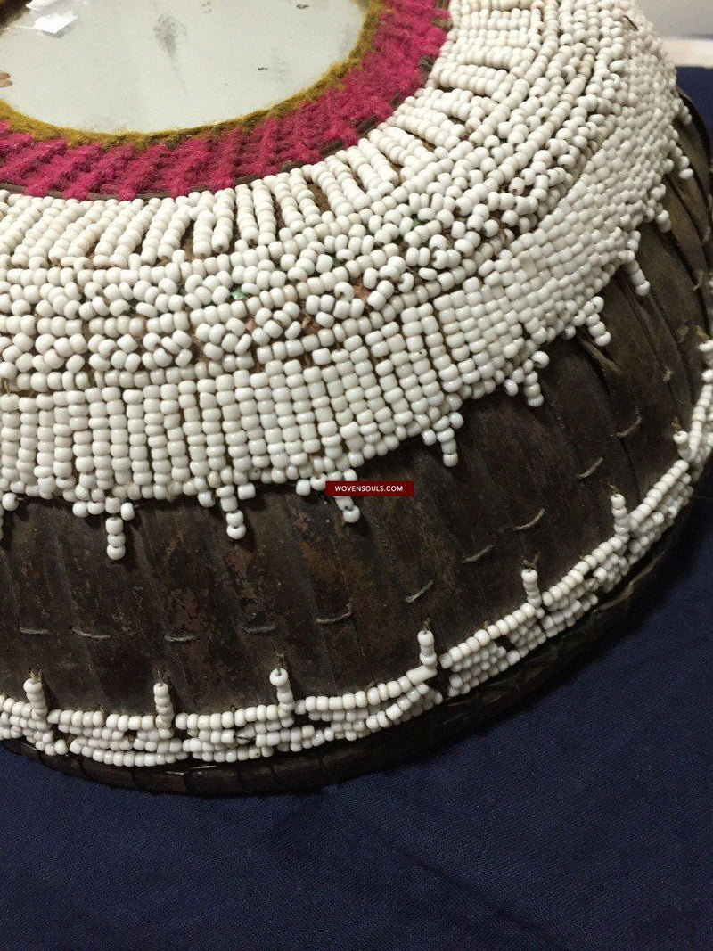 891 Antique Balinese Beaded Lontar Ceremonial Basket - WOVENSOULS ...