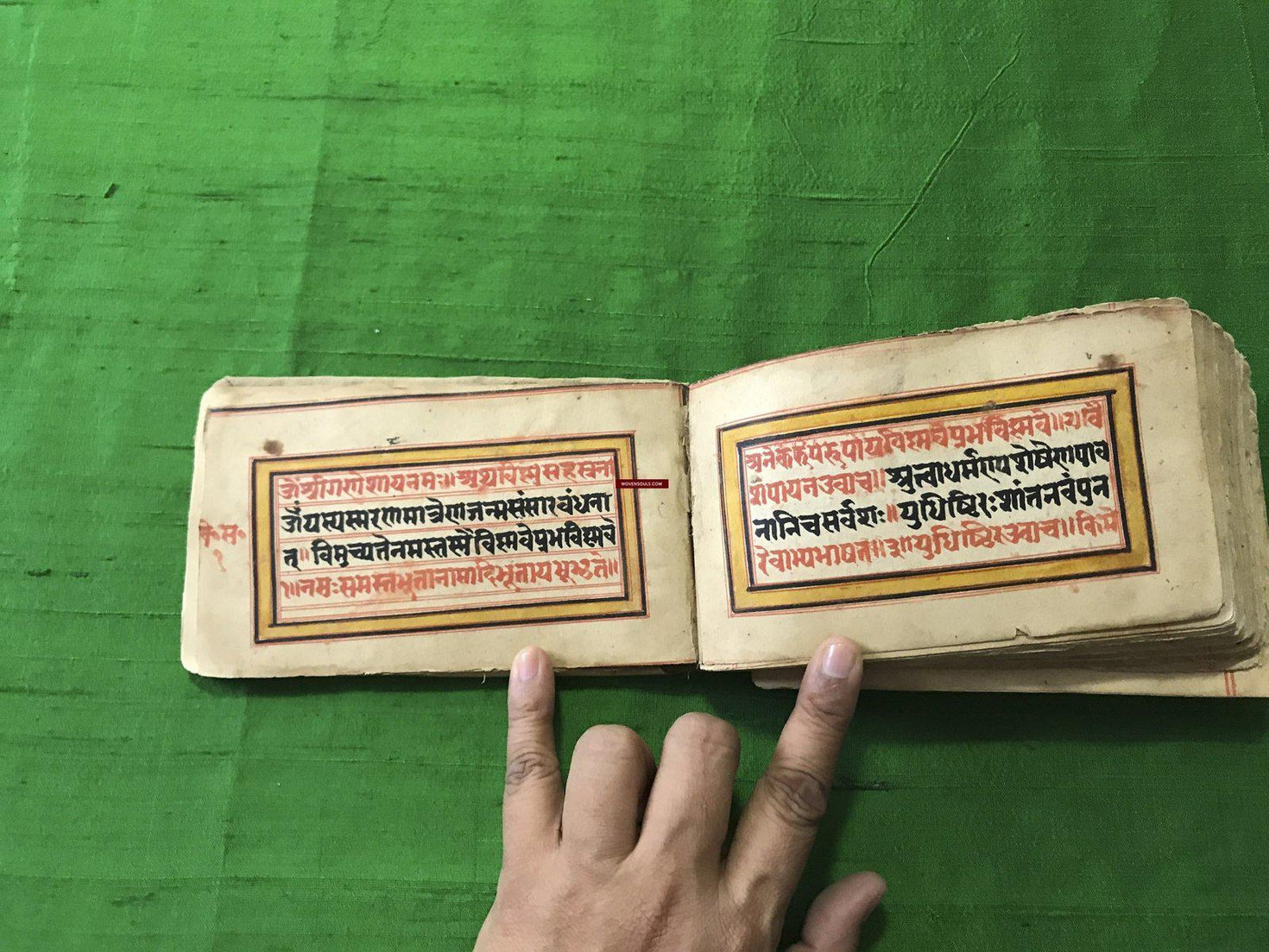 9019 Indian Hindu Manuscript with Sanskrit Verses – WOVENSOULS Antique ...