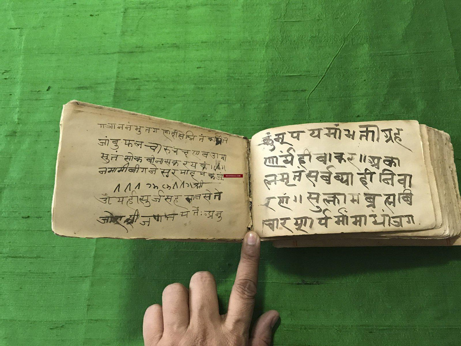 9019 Indian Hindu Manuscript with Sanskrit Verses – WOVENSOULS Antique ...