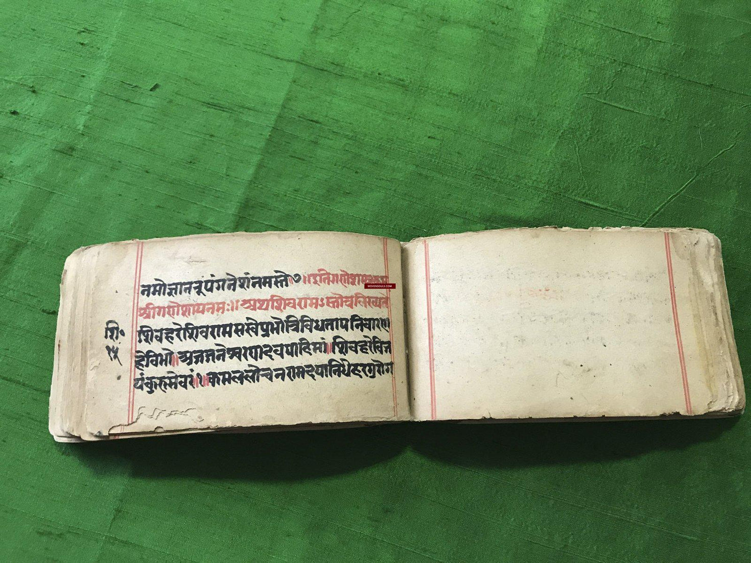 9019 Indian Hindu Manuscript with Sanskrit Verses – WOVENSOULS Antique ...