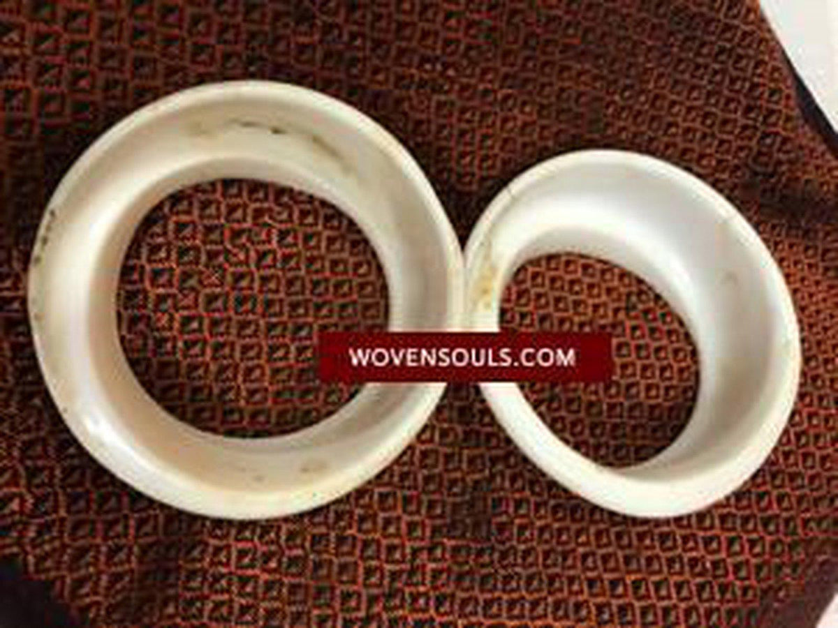 922 Old Ethnic Jewelry - Pair of Conch Shell Bangles from Ladakh - SOLD ...