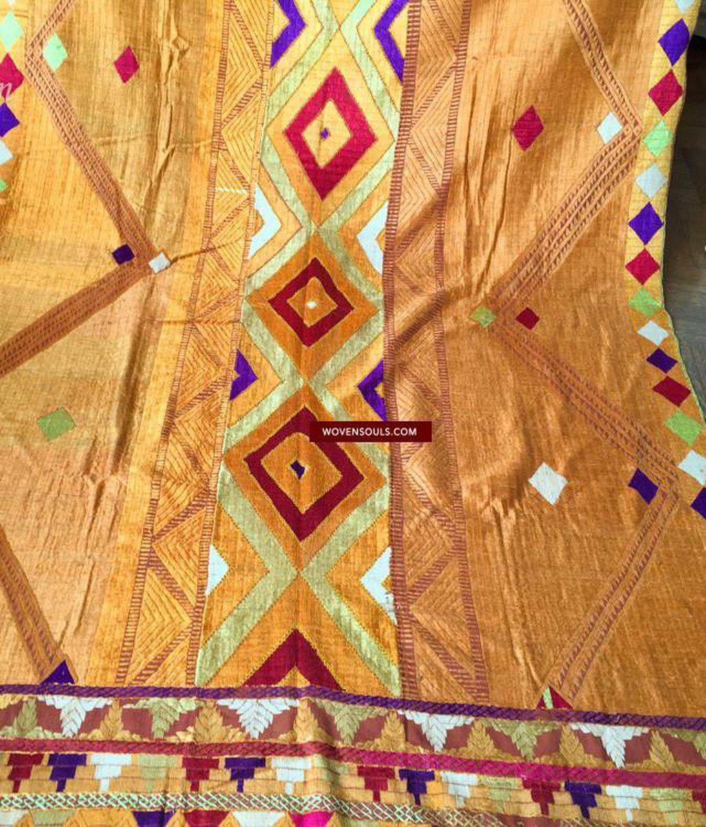 814 Phulkari Bagh Textile - Rare Pattern SOLD - WOVENSOULS Antique ...
