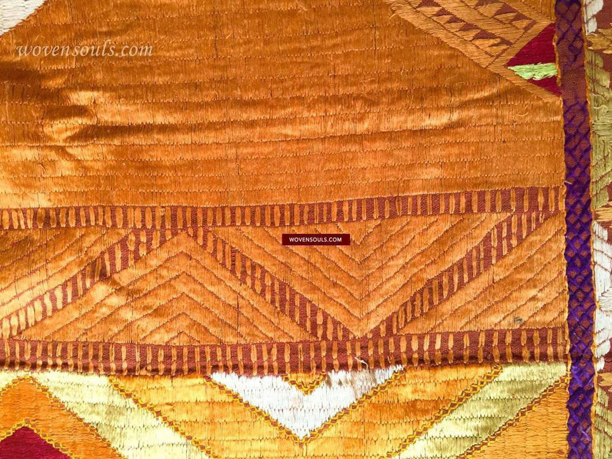 814 Phulkari Bagh Textile - Rare Pattern SOLD - WOVENSOULS Antique ...